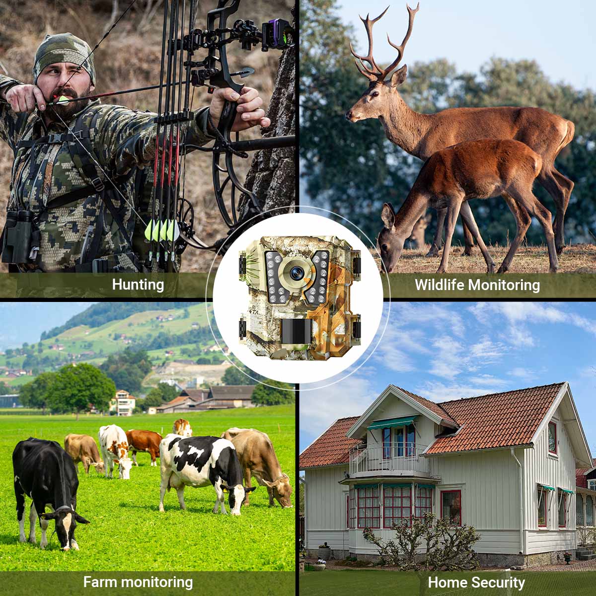 WOSPORTS G100 Trail Camera - 1080P HD Camera with Night Vision